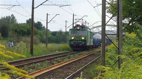 ET42 039 PKP Cargo przejazd przez Tarnowskie Góry z mieszanym składem