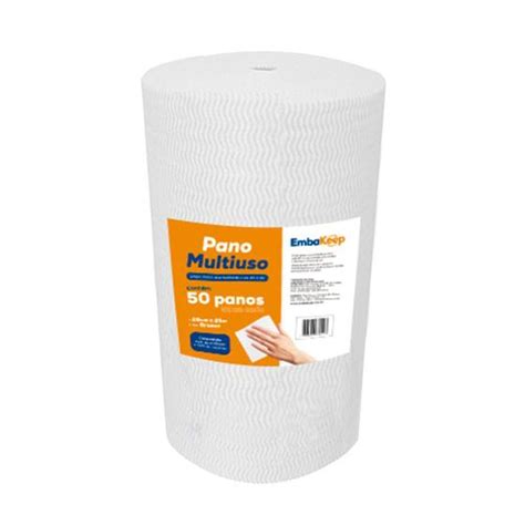 Rolo Pano Multiuso Tipo Perfex Absorvente Limpeza Geral Cm X M