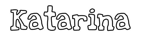 Nome Katarina Semplice Da Colorare Disegni Da Colorare