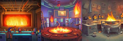 A Discord Server Room On Fire By Nick Silva And RHADS Stable