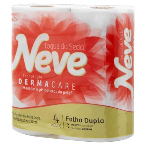Papel Higiênico Folha Dupla Neutro Neve Toque da Seda 30m Pacote 4