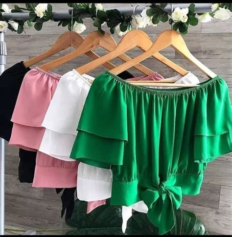 Blusa Ciganinha Cropped De Amarrar Manga Curta Flare Parcelamento