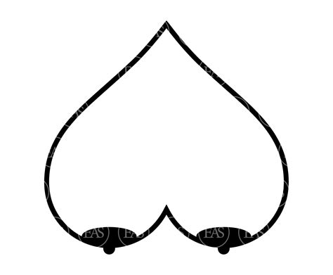 Heart Boobs Line Art Svg Boobs With Heart Svg Png Heart Nipples Svg The Best Porn Website