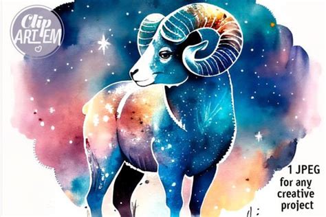 Aries Zodiac Sign Image Printable Design Graphic By ClipArtem