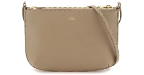 A P C Sarah Bag Beige Leather In Natural Lyst