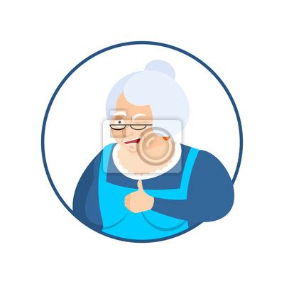 Großmutter daumen hoch und zwinkert emoji oma glücklich emoji