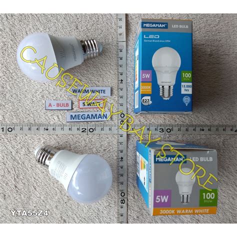 Jual LAMPU LED 5W MEGAMAN PUTIH KEKUNINGAN 4000K YTA55Z4 Shopee Indonesia