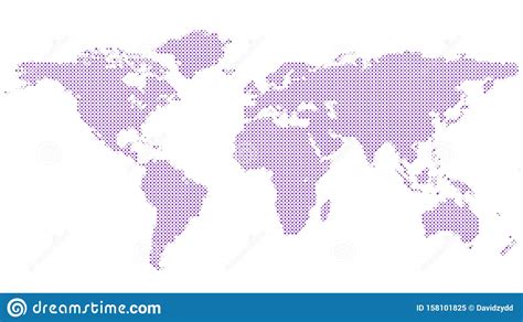 Fondo Del Mapa Mundial De Semitonos Ilustración del Vector