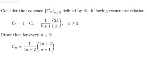 solved consider the sequence {cn}nen defined by the