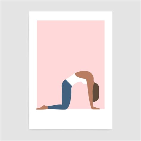 Katze Kuh Yoga Poster Inspirierende Yoga Pose Moderne Etsy De