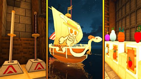 NOVO MOD DO ONE PIECE No Minecraft FRUTAS BARCOS E ESPADAS