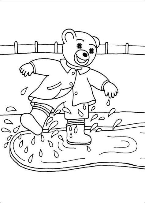 Coloriage Petit Ours Brun Joue avec de l eau télécharger et imprimer