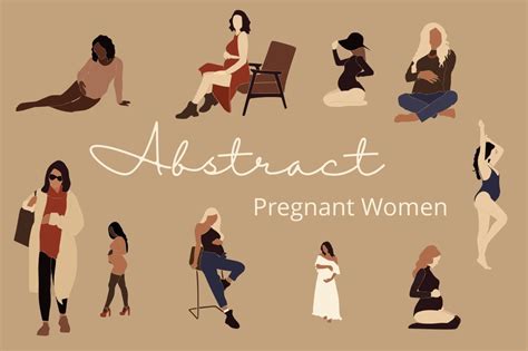 Black Pregnant Mother Clipart