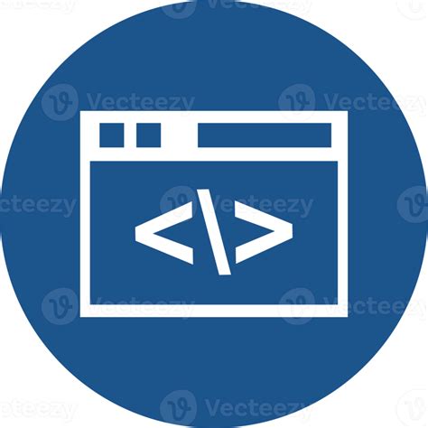 Programming Icon Design In Blue Circle Png