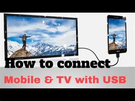 How To Connect A Smartphone To TV Using USB Data Cable Charging Wire