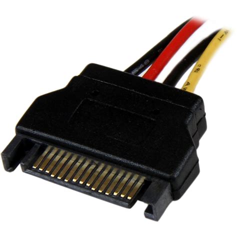 StarTech 12in SATA To Molex LP4 Power Cable Adapter F M For