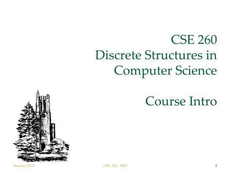 ppt cse 260 discrete structures in computer science course intro powerpoint presentation id