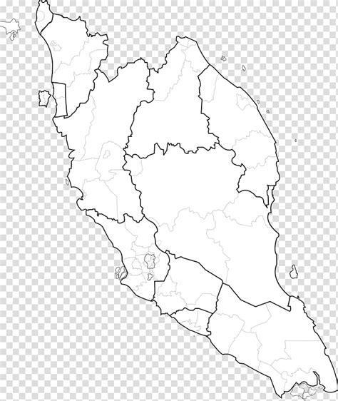 Map Sketch Peninsular Malaysia Federal Territories Blank Map Map