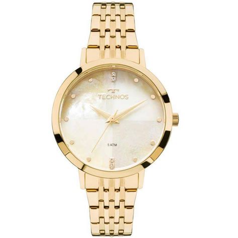 Relógio Technos Feminino Dourado Aço Inox Analógico 2036MJG 4B