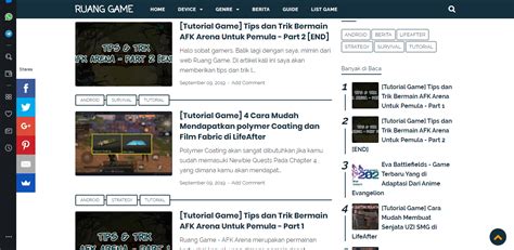 Cara Membuat Widget Floating Share Button Di Blogger