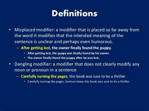 Misplaced Modifiers Diagram Quizlet