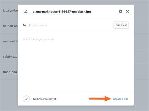 how to create a dropbox link and share any file