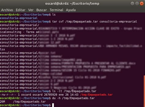 Comando tar en Linux Uso básico IngDiaz