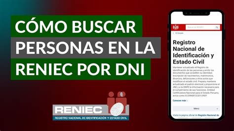 Reniec Cómo Buscar por DNI de Forma Rápida y Segura en Perú Guía de