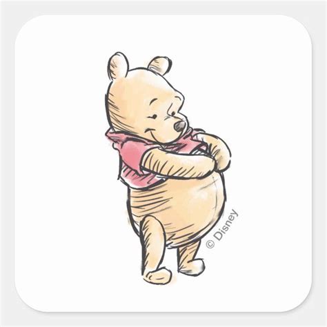 Pegatina Redonda Winnie The Pooh Watercolor BABY SHOWER Zazzle