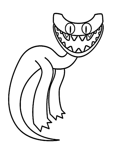 Rainbow Friends Cyan Coloring Page Free Printable Coloring Pages