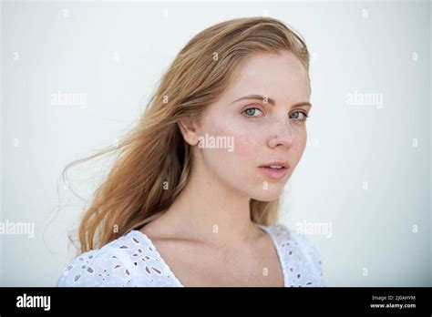 Spring Romantic Casual Woman Portrait Beautiful Girl Outdoor Close Up Beauty Young Female Face