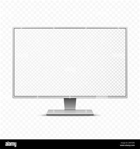 Vector 3D Realista Pantalla De TV Moderna Panel LCD Con Estilo