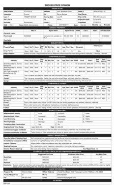 Fillable Online BROKER PRICE OPINION Fax Email Print PdfFiller