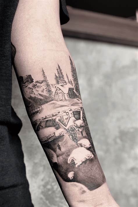 Top 74 Mountain Bicep Tattoo Best In Cdgdbentre
