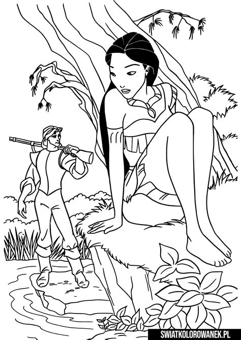 Kolorowanka Disney Pocahontas Darmowe Kolorowanki Do Druku
