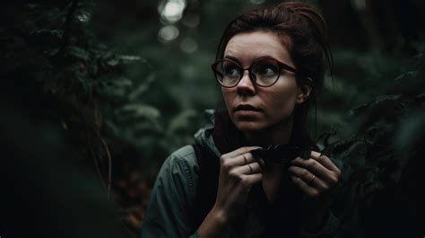 A Person S Expression Of Curiosity As They Explore A Mysterious Location