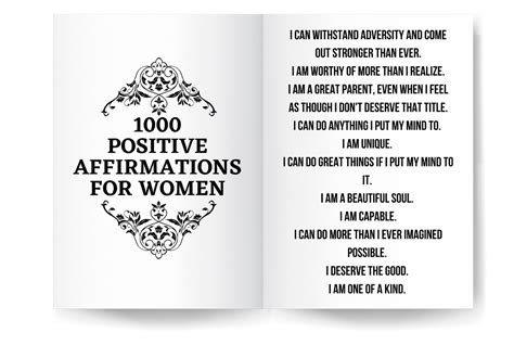 1000 Positive Affirmations For Women Graphic By Kollay Creative Fabrica
