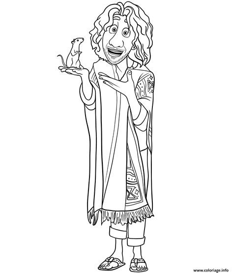Bruno Madrigal Encanto Coloring Page In Disney Princess Coloring The