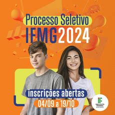 IFMG lança editais do Processo Seletivo 2024 para cursos técnicos e de