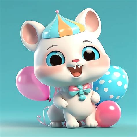 Un Personaje De Dibujos Animados Con Un Sombrero De Fiesta Y Un