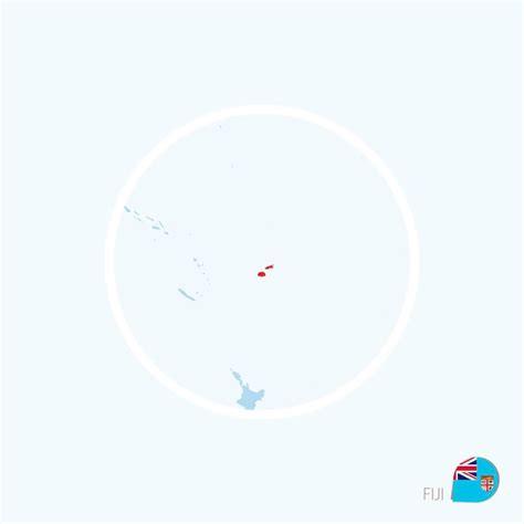 Icono de mapa de fiji mapa azul de oceanía con fiji resaltado en color