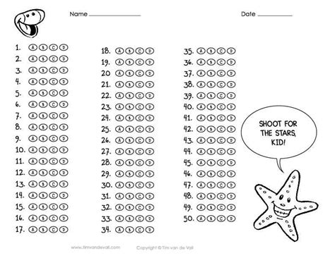 Free Multiple Choice Answer Sheet Templates In Word