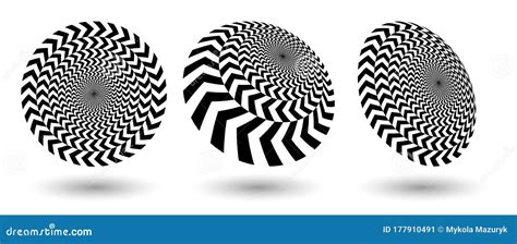 Round Optical Illusion Vector Illustration Cartoondealer