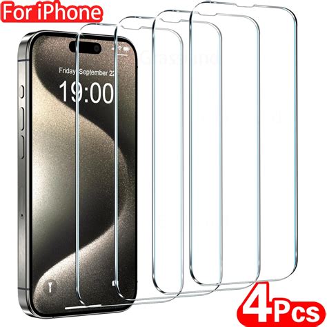 4 Szt Szk O Hartowane Do IPhone 15 14 13 12 11 Pro Max Folia Ochronna