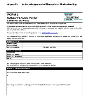 Fillable Online NAKED FLAMES PERMIT Fax Email Print PdfFiller