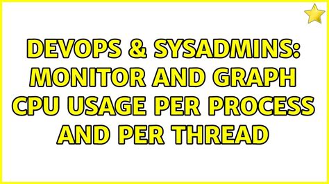 DevOps SysAdmins Monitor And Graph CPU Usage Per Process And Per
