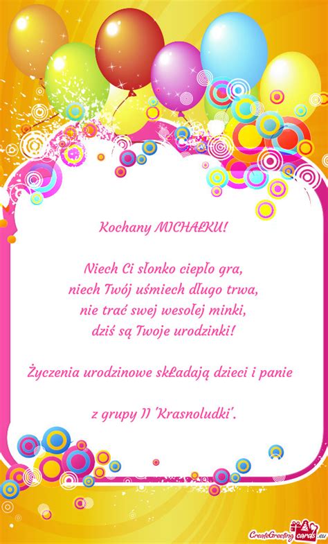 Dzi S Twoje Urodzinki Yczenia Urodzinowe Sk Adaj Dzieci I Panie Z