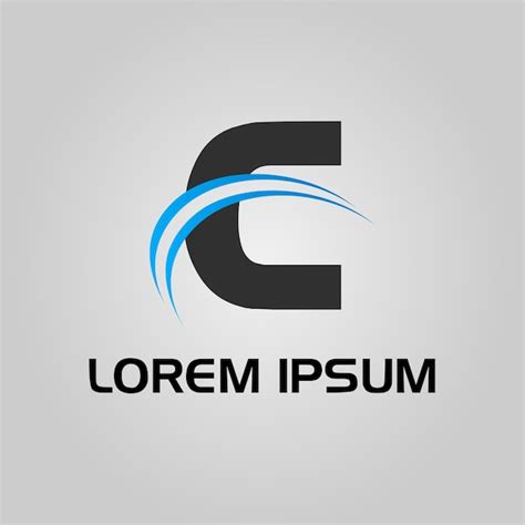 Premium Vector Two Curve Line Initial Logo Of Letter C