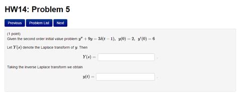 solved given the second order initial value problem y 9y