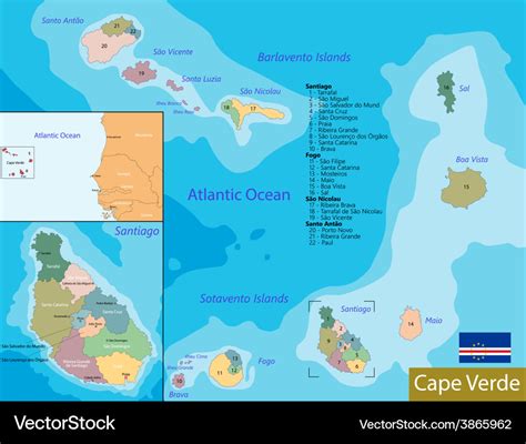 Cape Verde Map Royalty Free Vector Image VectorStock